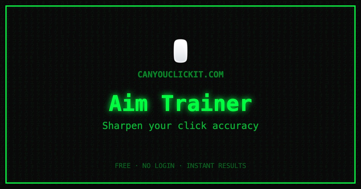 Aim Trainer – Improve Your Click Accuracy Online